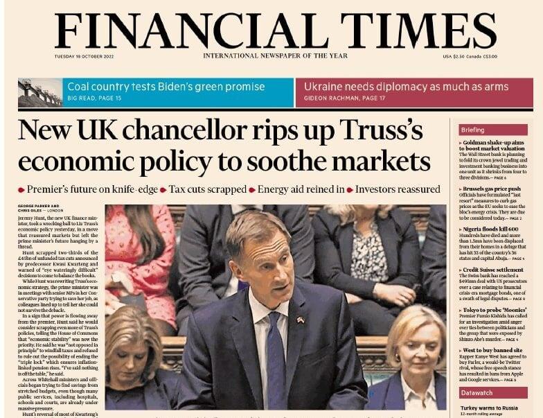 金融时报-FT Financial Times – 2022-10-18 pdf - 外刊资料检索 | 58资源站