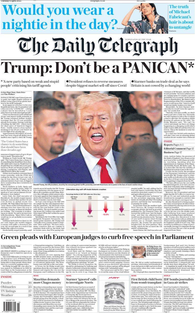 The Daily Telegraph 2025-04-08 每日电讯pdf下载 - 外刊资料检索 | 58资源站