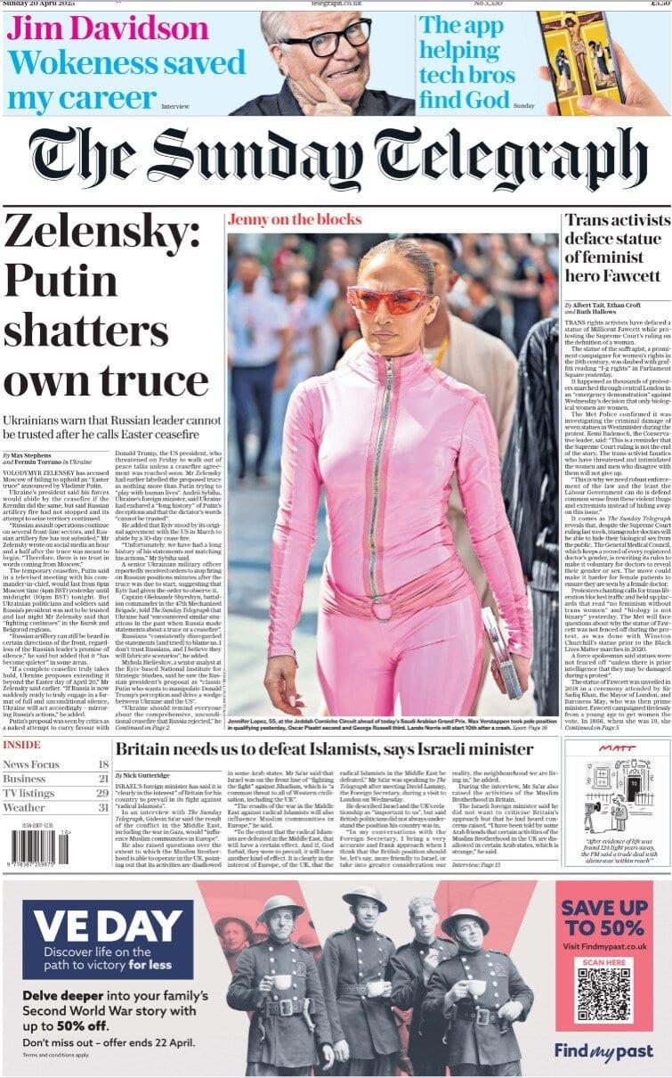 The Daily Telegraph 2025-04-20 每日电讯pdf下载 - 外刊资料检索 | 58资源站